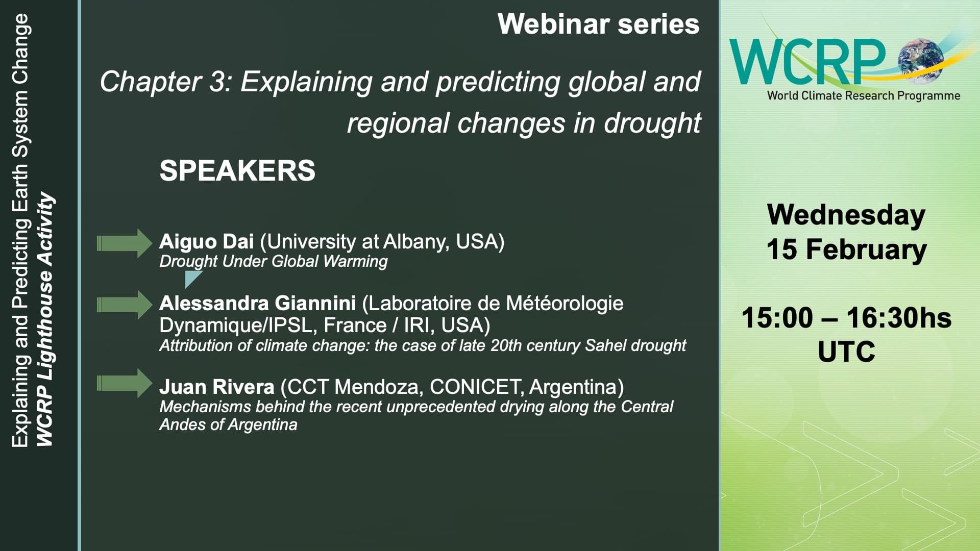 Join the 3rd webinar of the WCRP Explaining and Predicting Earth System ... Join the 3rd webinar of the WCRP Explaining and Predicting Earth System ...